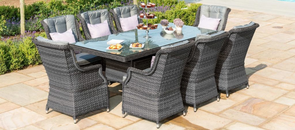 Victoria 8 Seater Rectangular Dining Set - Sussex Grange Furniture