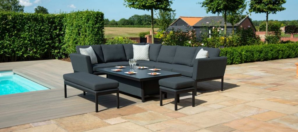 Pulse Rectangular Corner Dining Set with Rising Table - Sussex Grange ...