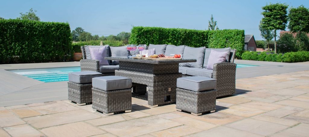 Victoria Rectangular Corner Dining Set with Rising Table - Sussex ...