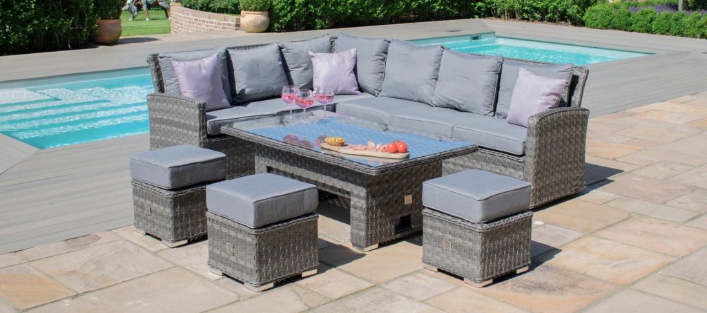 Victoria Rectangular Corner Dining Set with Rising Table - Sussex ...